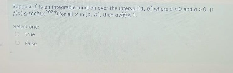 Solved Suppose f ﻿is an integrable function over the | Chegg.com