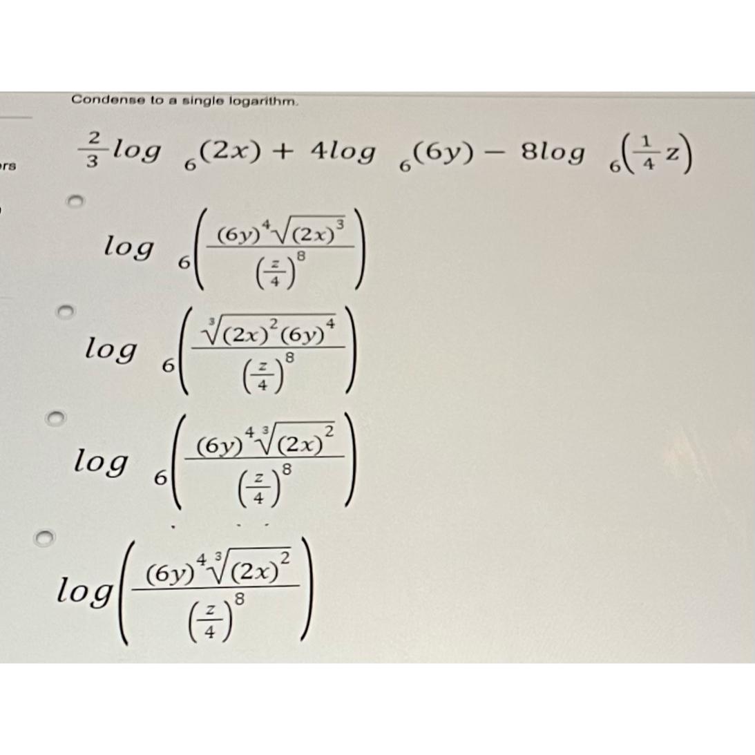Solved Condense to a single | Chegg.com