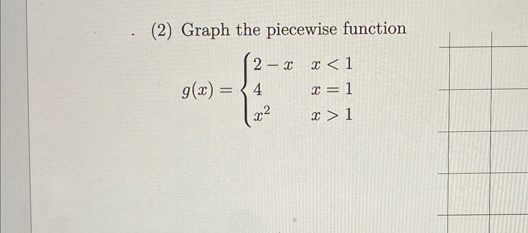 Solved (2) ﻿Graph the piecewise | Chegg.com