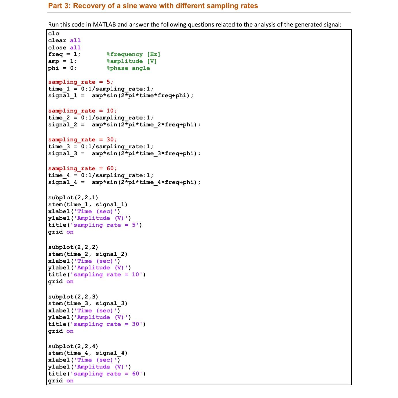 Solved 1. ﻿Take a screenshot of the generated signal and | Chegg.com