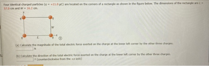 Solved s Three identical point charges, each of mass m - | Chegg.com