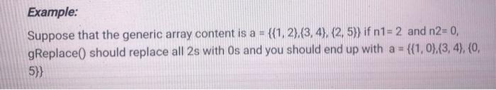 Solved Write Two Generic Methods Greplace 0 Takes A 2d 0006