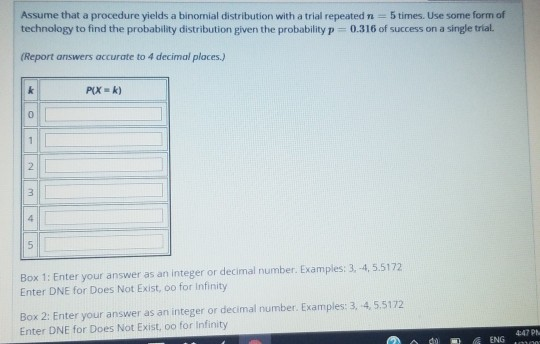 Solved Assume that a procedure yields a binomial | Chegg.com