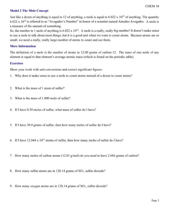 Solved 06-2 Mass Percent and the Mole Objectives Calculate | Chegg.com