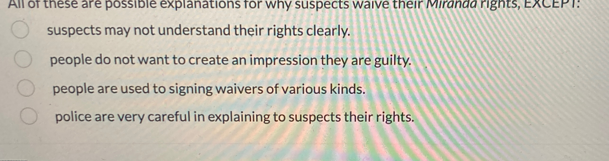 Solved All of these are possible explanations for why | Chegg.com