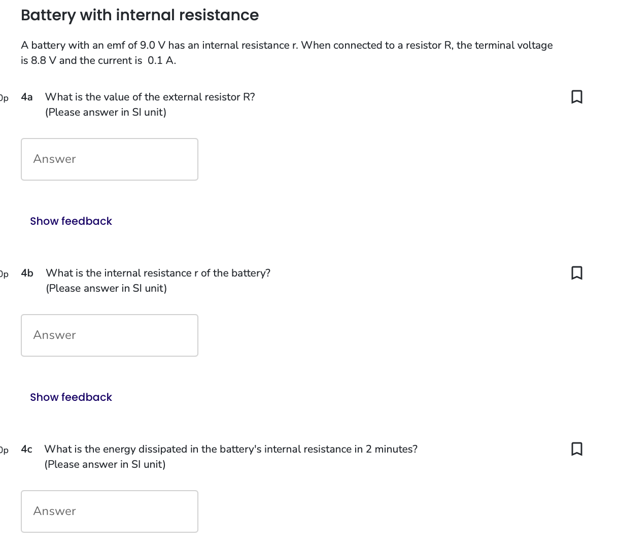 Solved Battery with internal resistanceA battery with an emf | Chegg.com