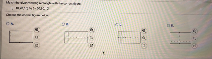 Solved Match the given viewing rectangle with the correct | Chegg.com