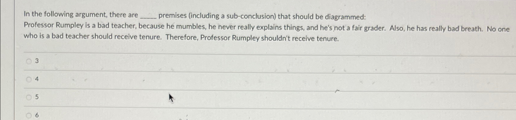 Solved In the following argument, there are premises | Chegg.com