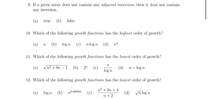 Solved 9. If a given array does not contain any adjacent | Chegg.com