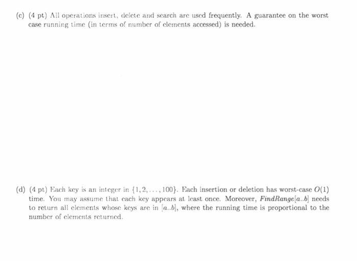 Solved 2 Dictionary Abstract Datatype (16 points) Recall | Chegg.com