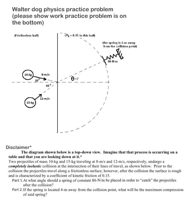 Solved Walter dog physics practice problem (please show work | Chegg.com