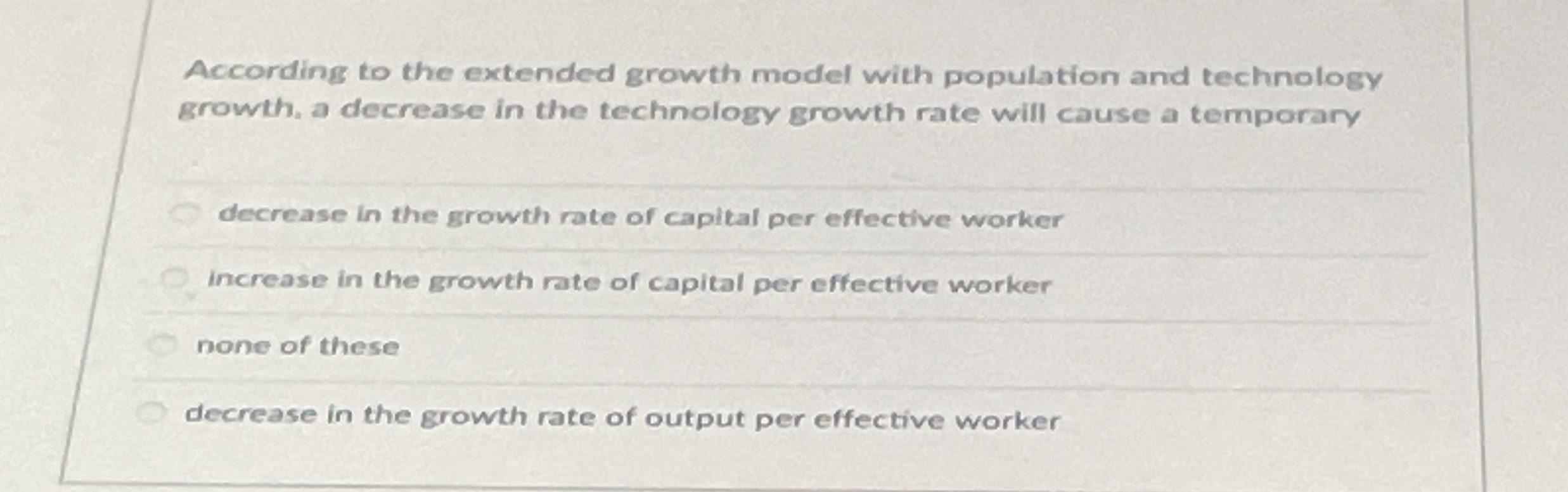 Solved According to the extended growth model with | Chegg.com