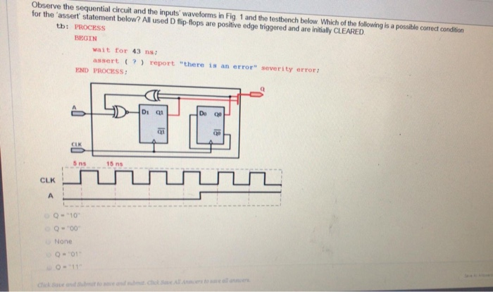 Solved Observe The Sequential Circuit And The Inputs