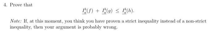 Solved 4. Prove that (f) + 1) = (h). Note: If, at this | Chegg.com