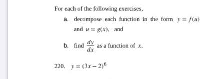 Solved For each of the following exercises, a decompose each | Chegg.com
