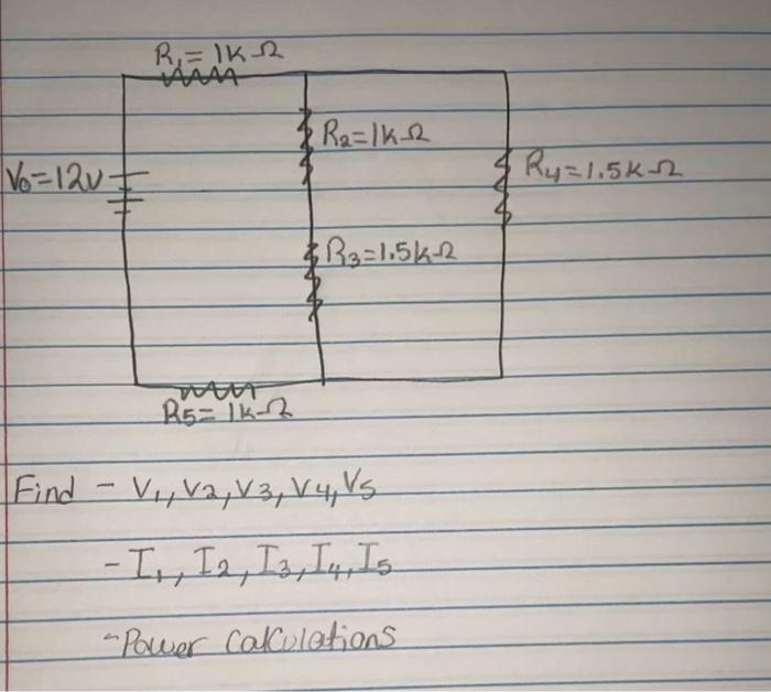 Solved Find −−V1,v2,V3,V4,V5−I1,I2,I3,I4,I5 - Paver | Chegg.com