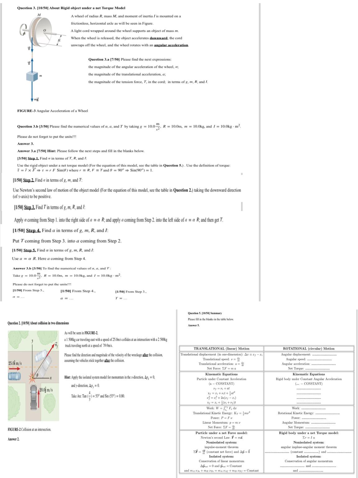Solved Can you please solve Question number three, and I | Chegg.com