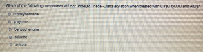 Solved Which of the following compounds will not undergo | Chegg.com