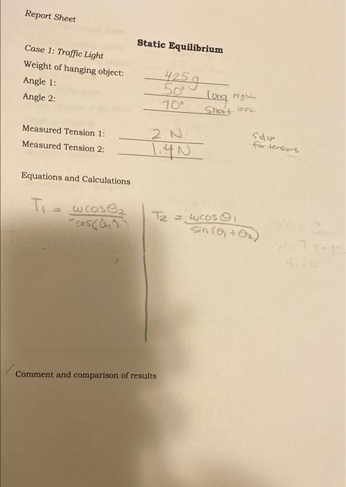 Solved Report SheetCase 1: Traffic LightStatic | Chegg.com