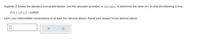 Solved Suppose Z Follows The Standard Normal Distribution 8615
