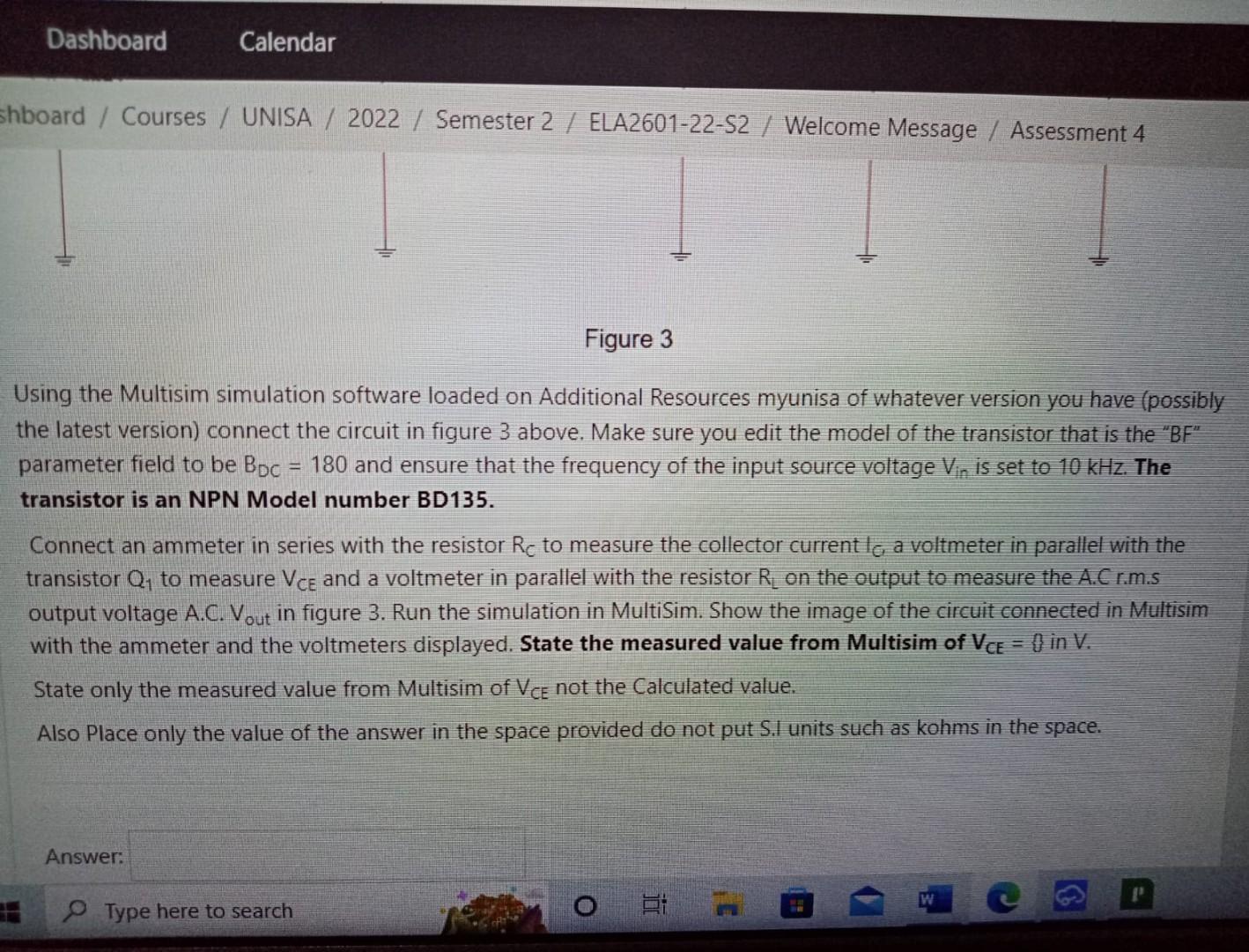 Solved Figure 3 Using the Multisim simulation software | Chegg.com