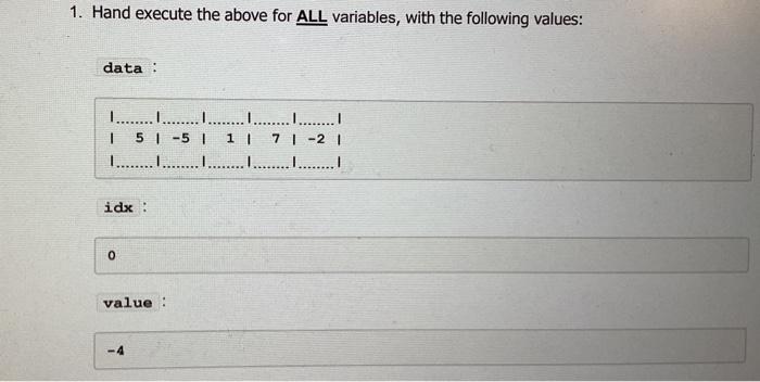 For this program every time loop runs, two changes | Chegg.com