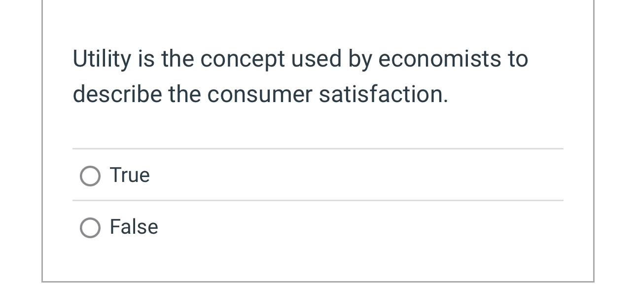 Solved Utility is the concept used by economists to describe | Chegg.com