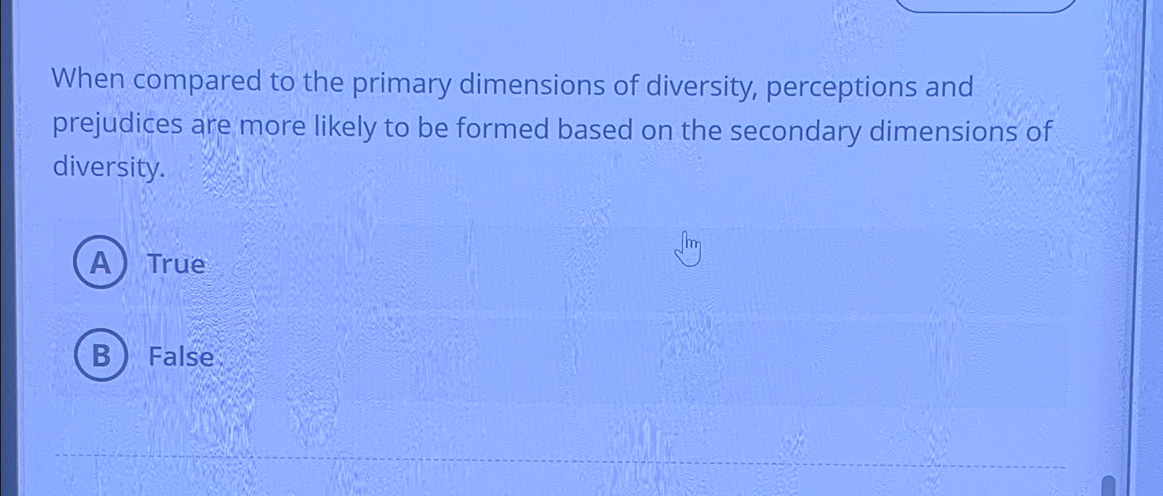 Solved When compared to the primary dimensions of diversity, | Chegg.com