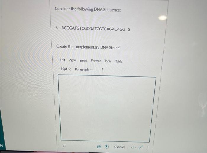 Solved Consider the following DNA Sequence: 5 | Chegg.com