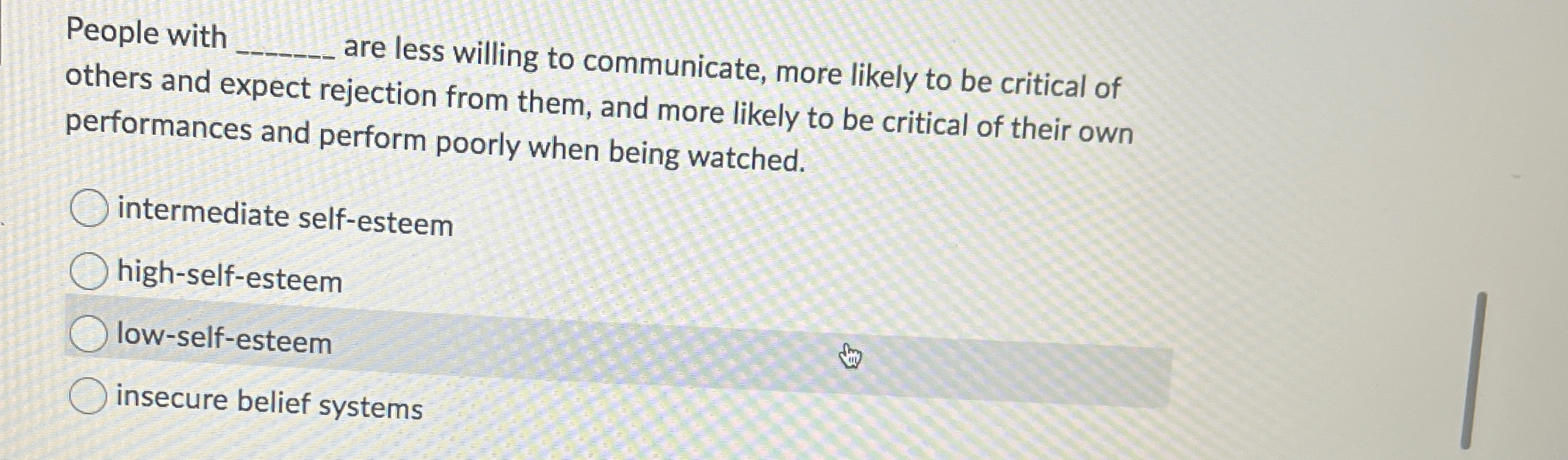 Solved People withare less willing to communicate, more | Chegg.com