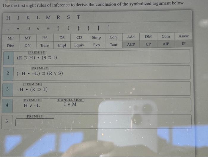 Solved Use the first eight rules of inference to derive the | Chegg.com