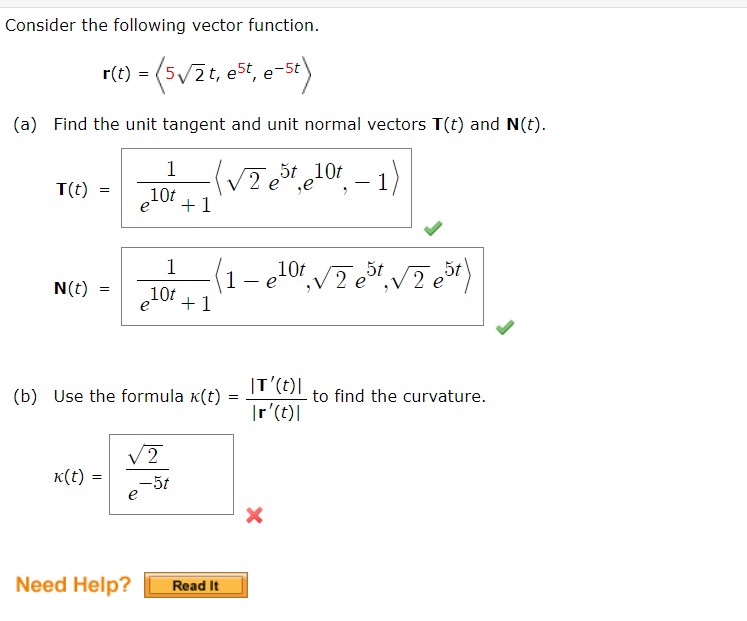 Consider the following vector function.Consider the | Chegg.com
