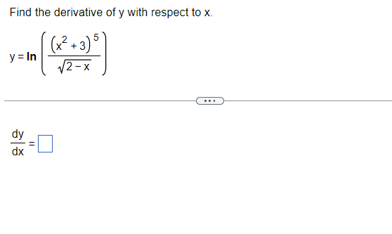 Solved Find the derivative of y ﻿with respect to | Chegg.com