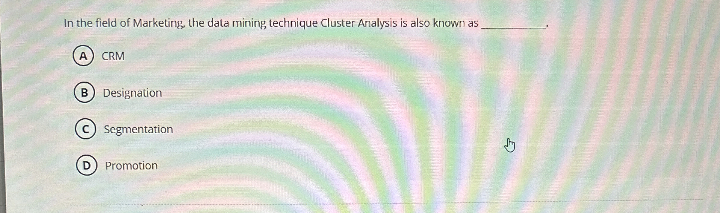 Solved In the field of Marketing, the data mining technique | Chegg.com