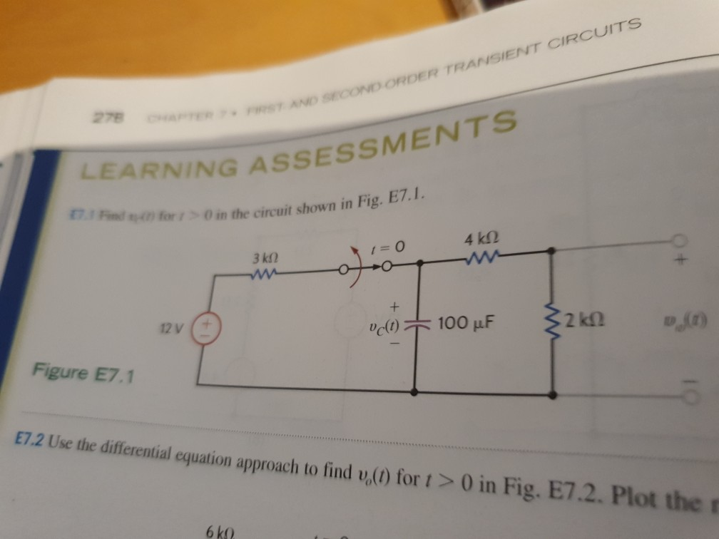 Solved AND SECOND ORDER TRANSIENT CIRCUITS LEARNING | Chegg.com