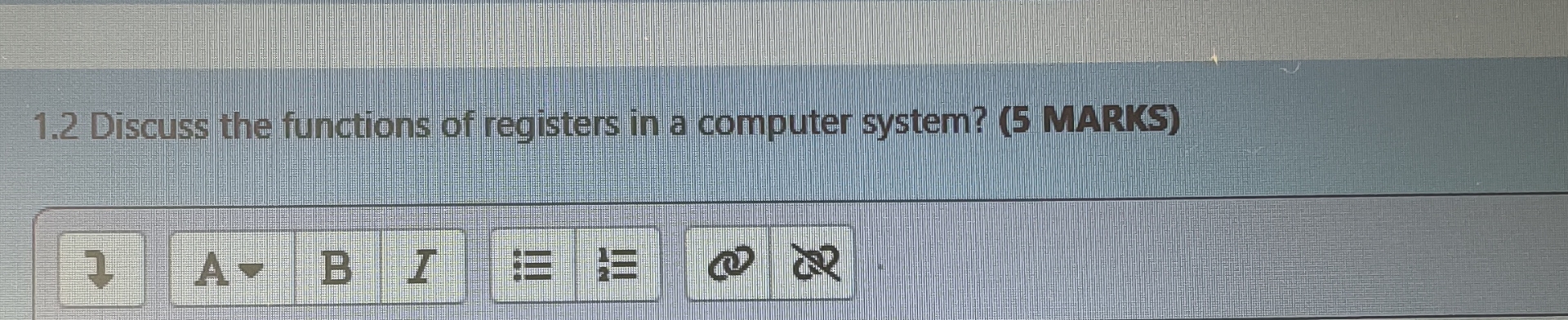 Solved 1.2 ﻿Discuss the functions of registers in a computer | Chegg.com