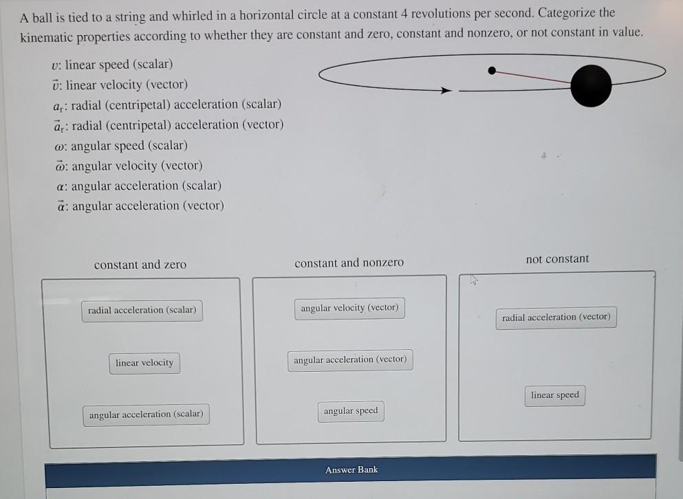 Solved A ball is tied to a string and whirled in a | Chegg.com