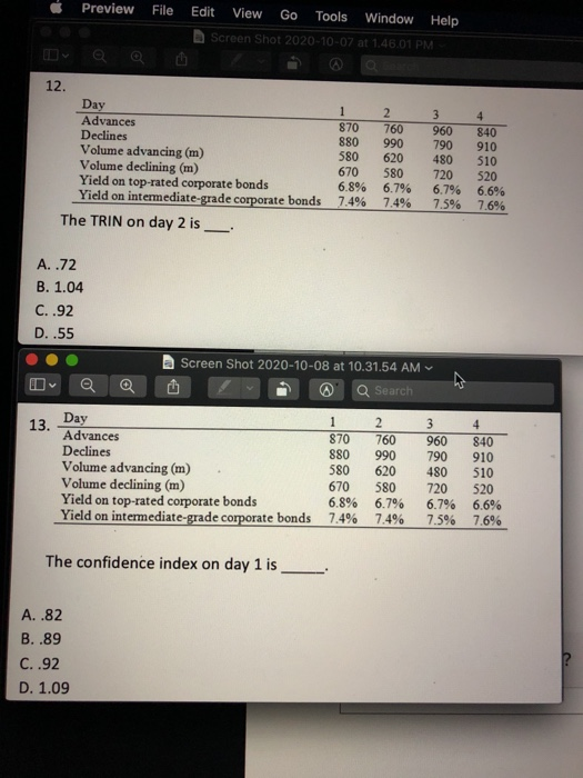 Solved Preview File Edit View Go Tools Window Help Screen | Chegg.com