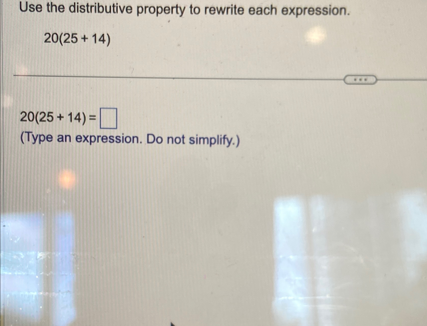 Solved Use the distributive property to rewrite each | Chegg.com