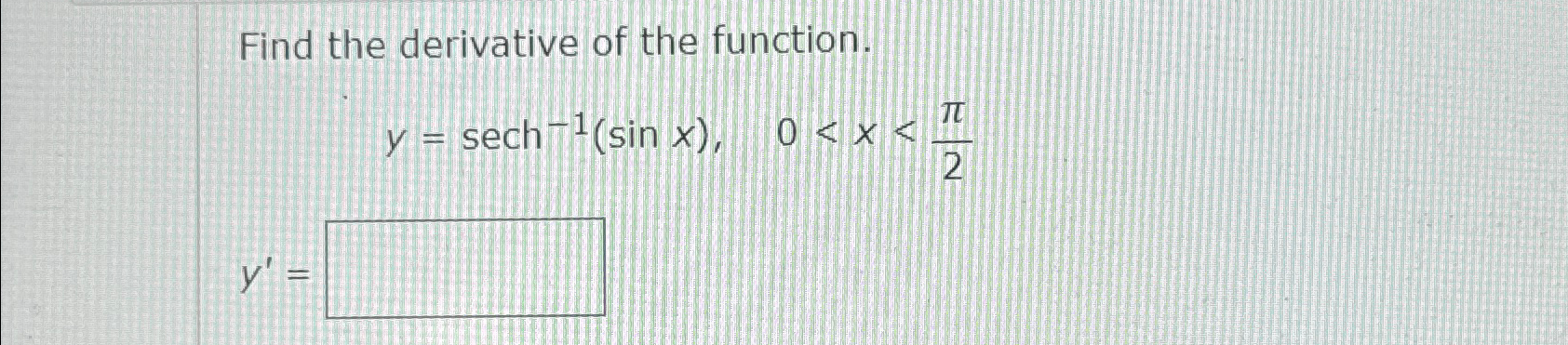 Solved Find the derivative of the | Chegg.com