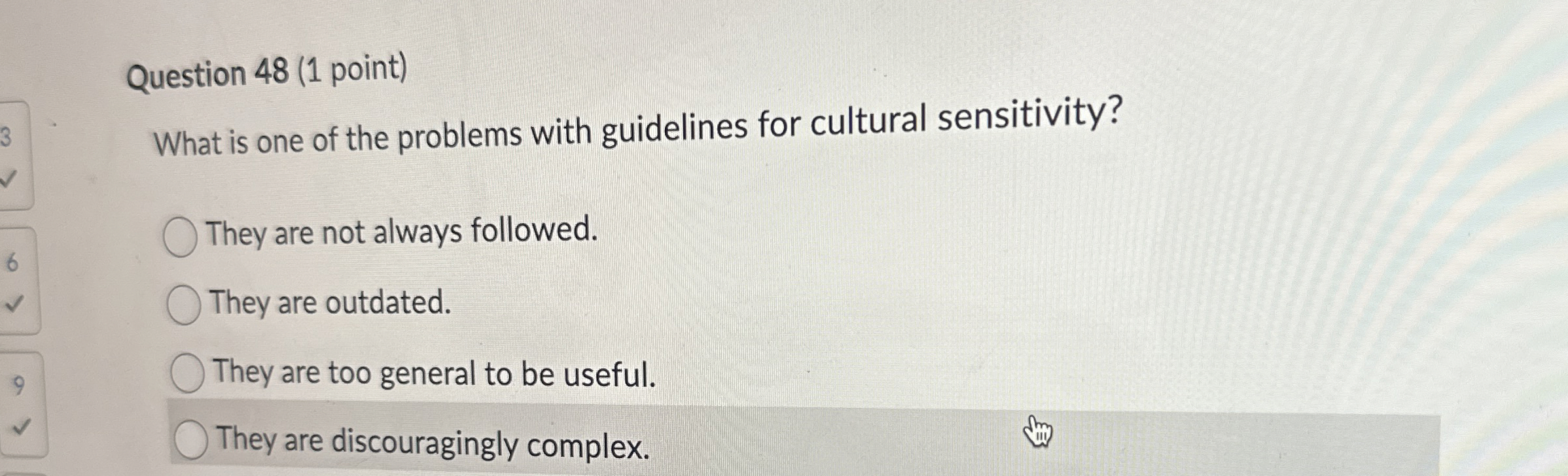 Solved Question 48 (1 ﻿point)What is one of the problems | Chegg.com