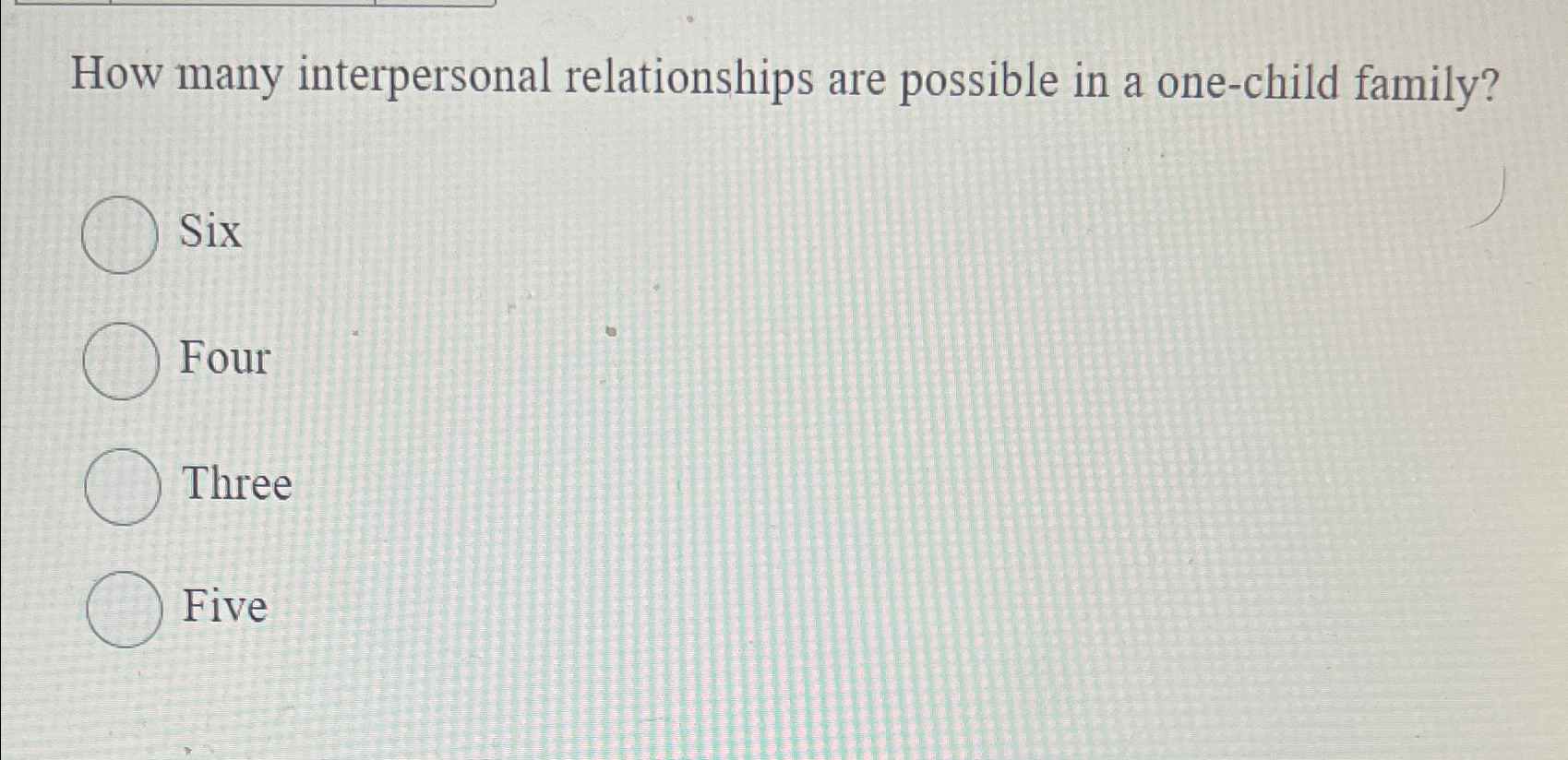 Solved How many interpersonal relationships are possible in | Chegg.com