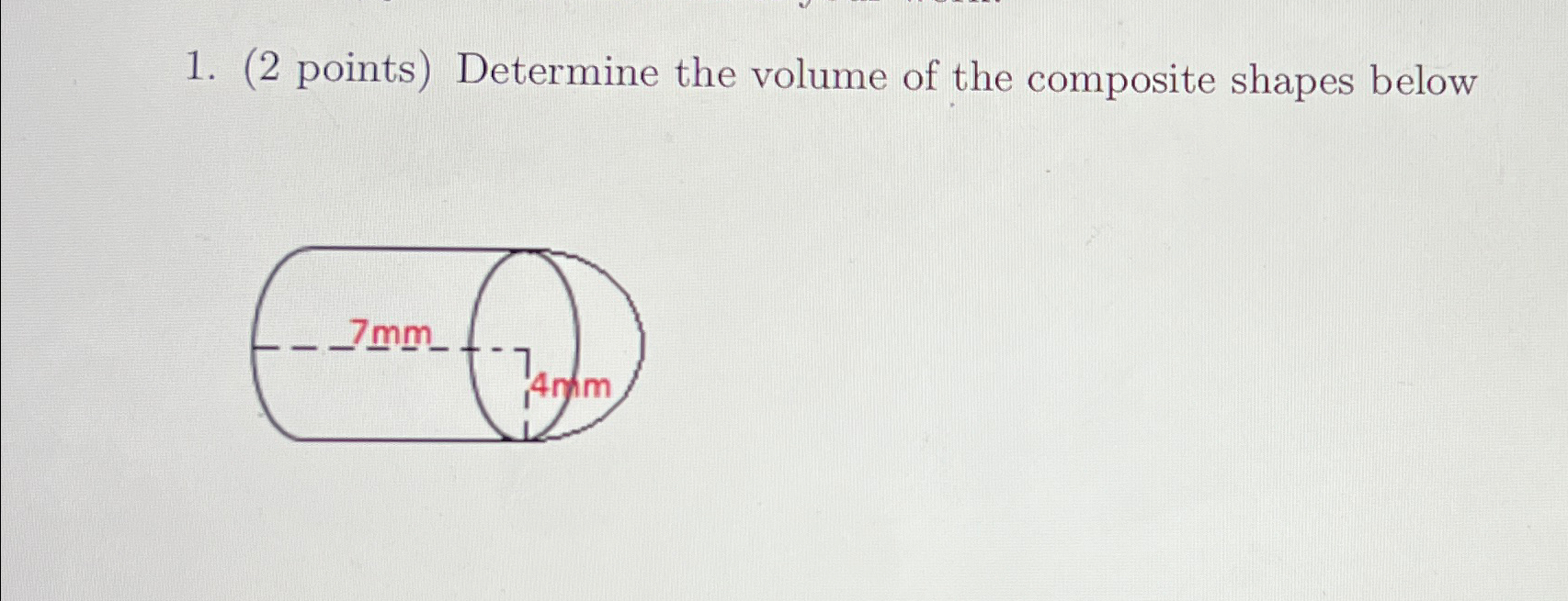 Solved (2 points) Determine the volume of the composite | Chegg.com Solved (2 points) Determine the volume of the composite | Chegg.com