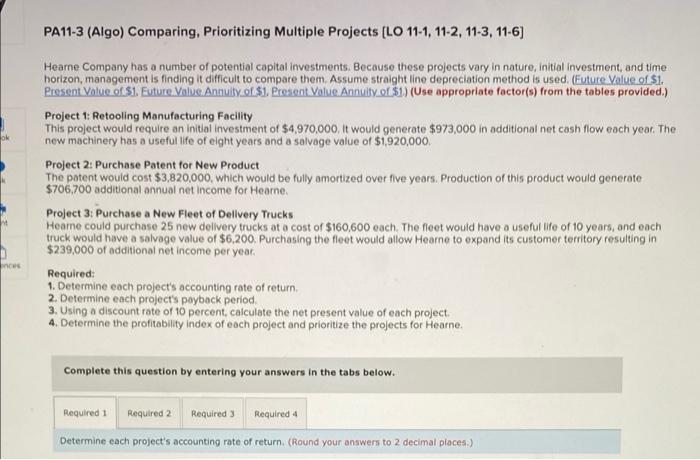 Solved PA11-3 (Algo) Comparing, Prioritizing Multiple | Chegg.com