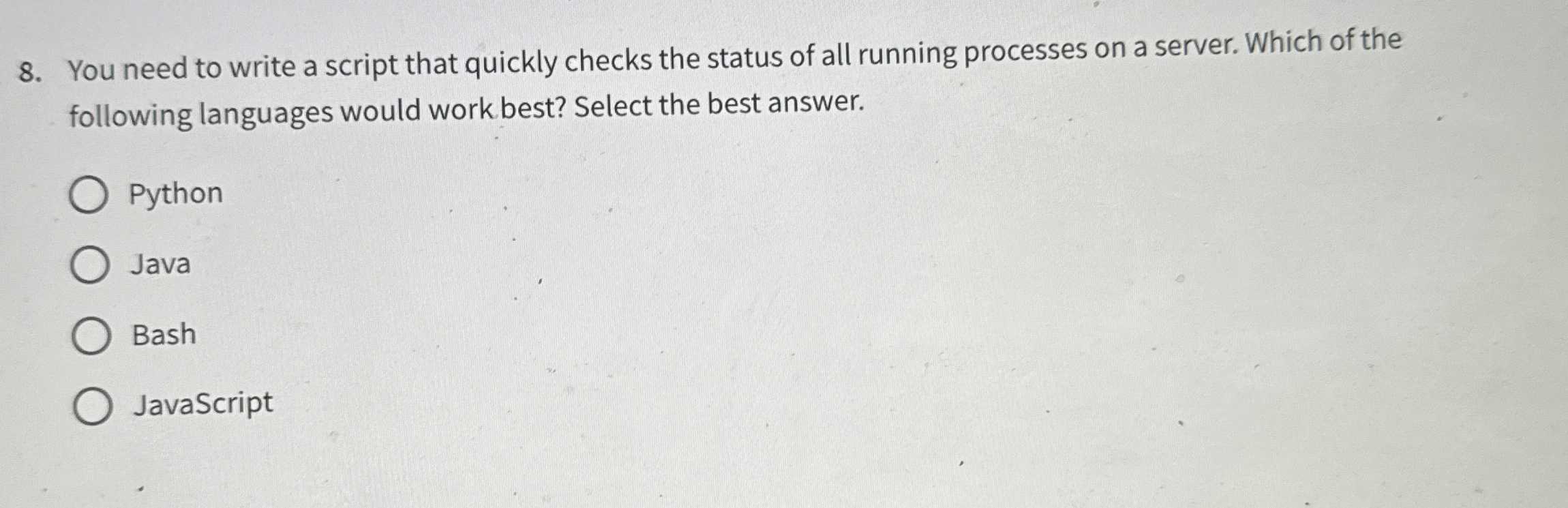 Solved You need to write a script that quickly checks the | Chegg.com