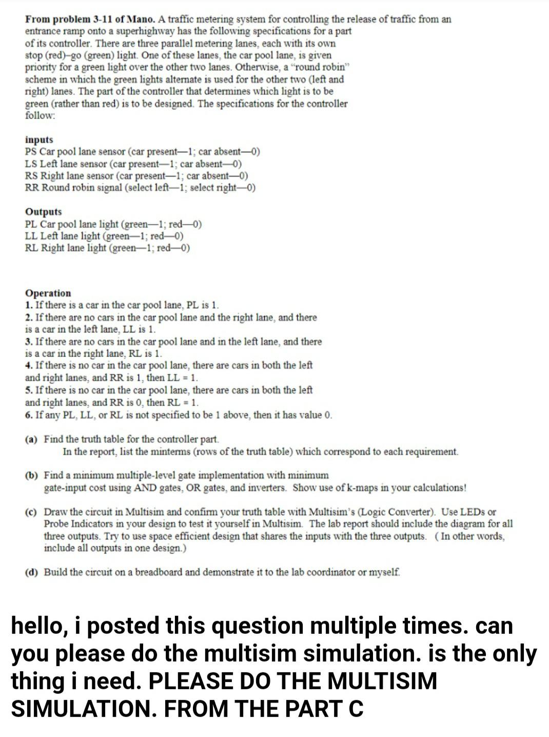 Solved can you please just do the multisim drawing. I posted | Chegg.com