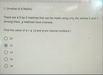 Solved (Inverse of a Matrix)There are ×2-by-2 ﻿matrices that | Chegg.com