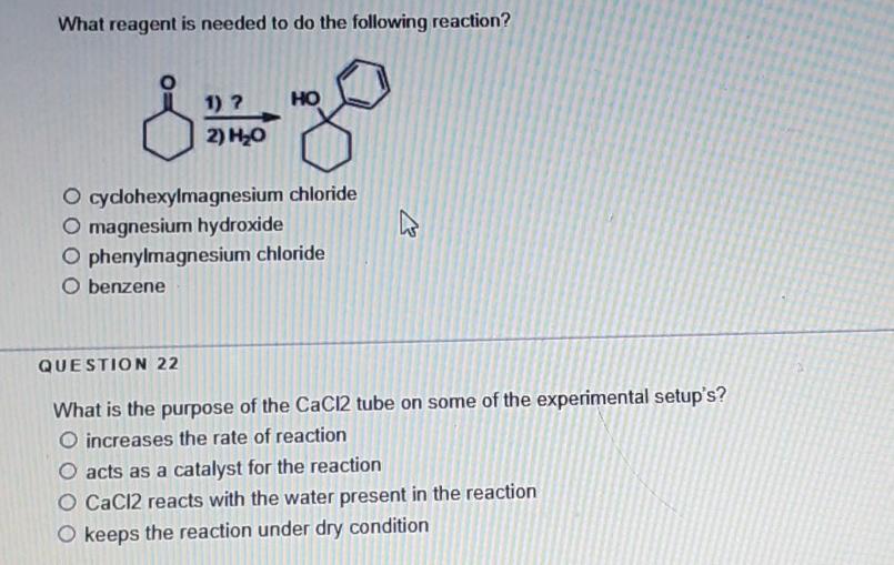 Solved If you are using PhMgBr as a reagent in a reaction, | Chegg.com