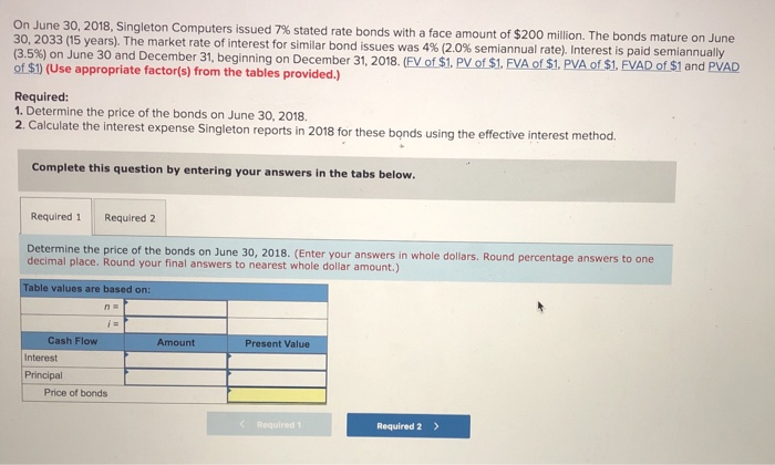 Solved Determine the combined present value as of December | Chegg.com