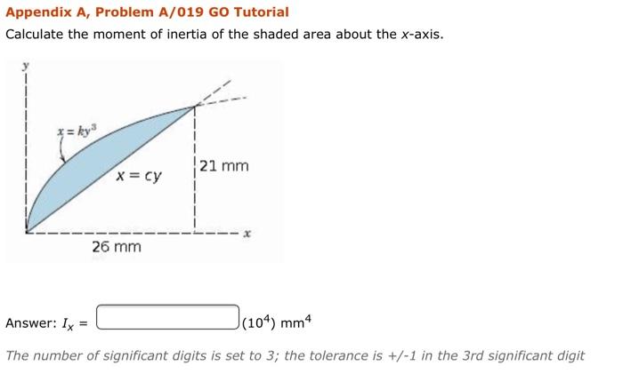 Solved Appendix A, Problem A/019 GO Tutorial Calculate the | Chegg.com